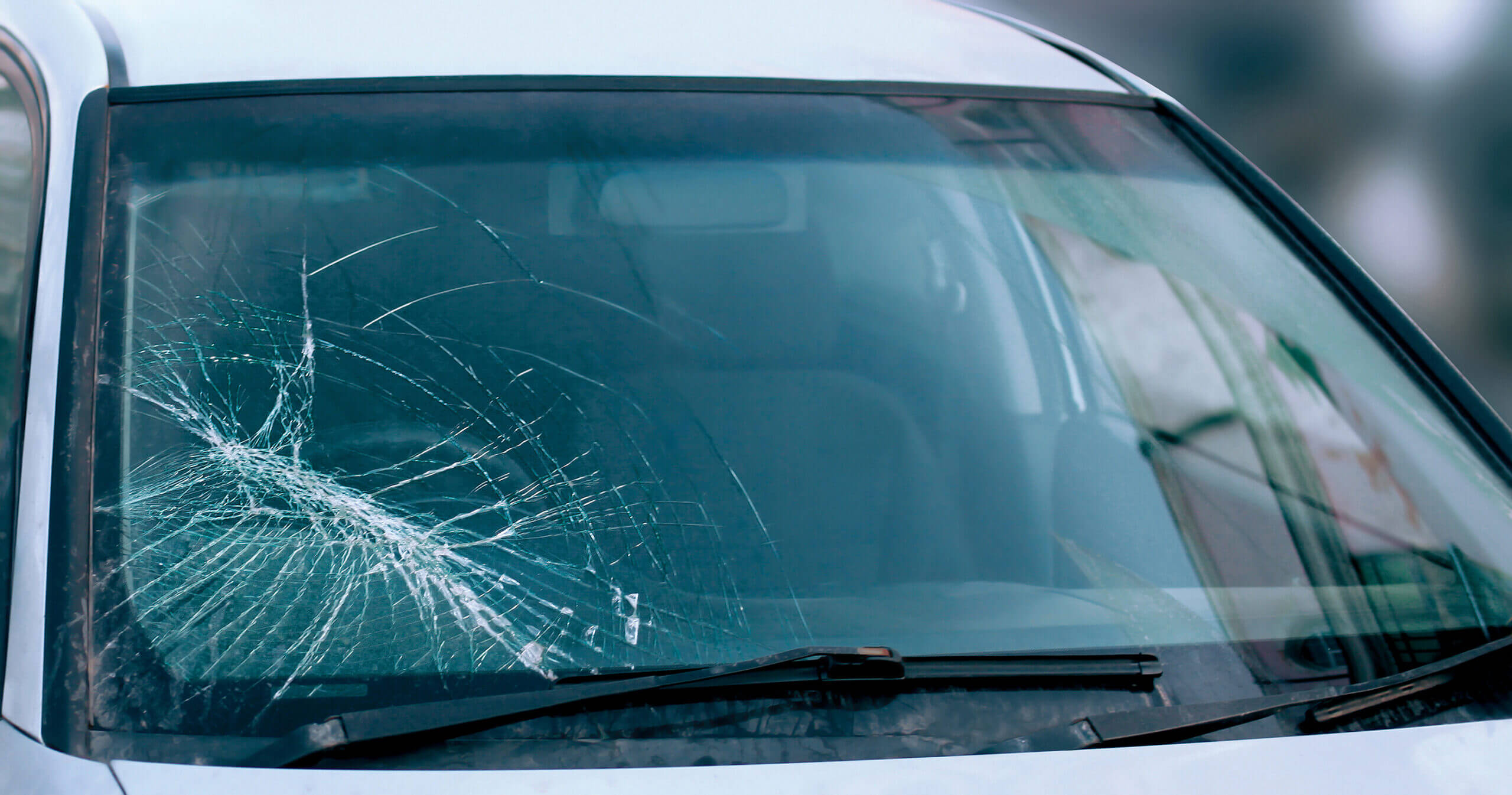 Cracked windshield store